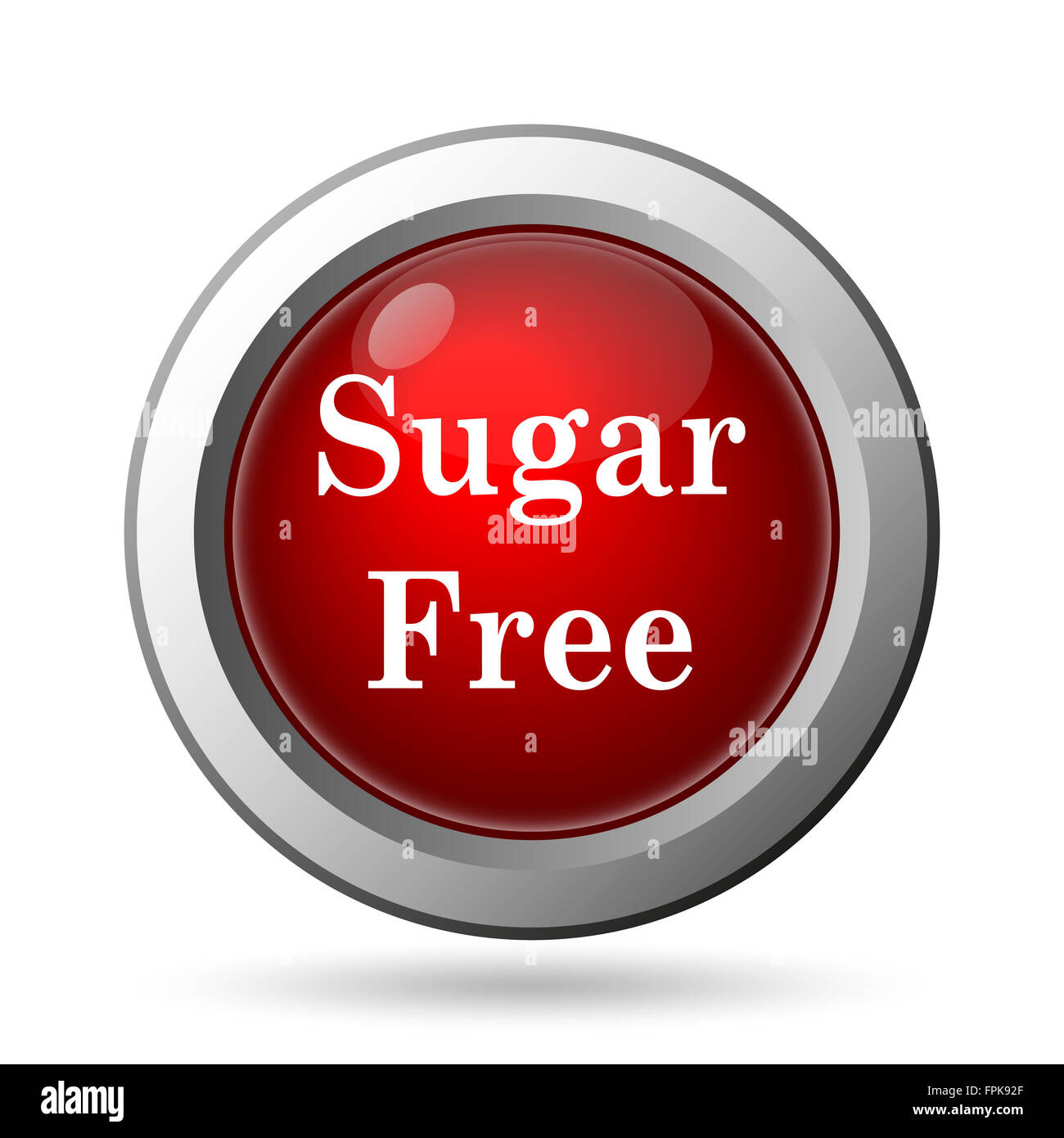 Sugar free icon. Internet button on white background Stock Photo - Alamy