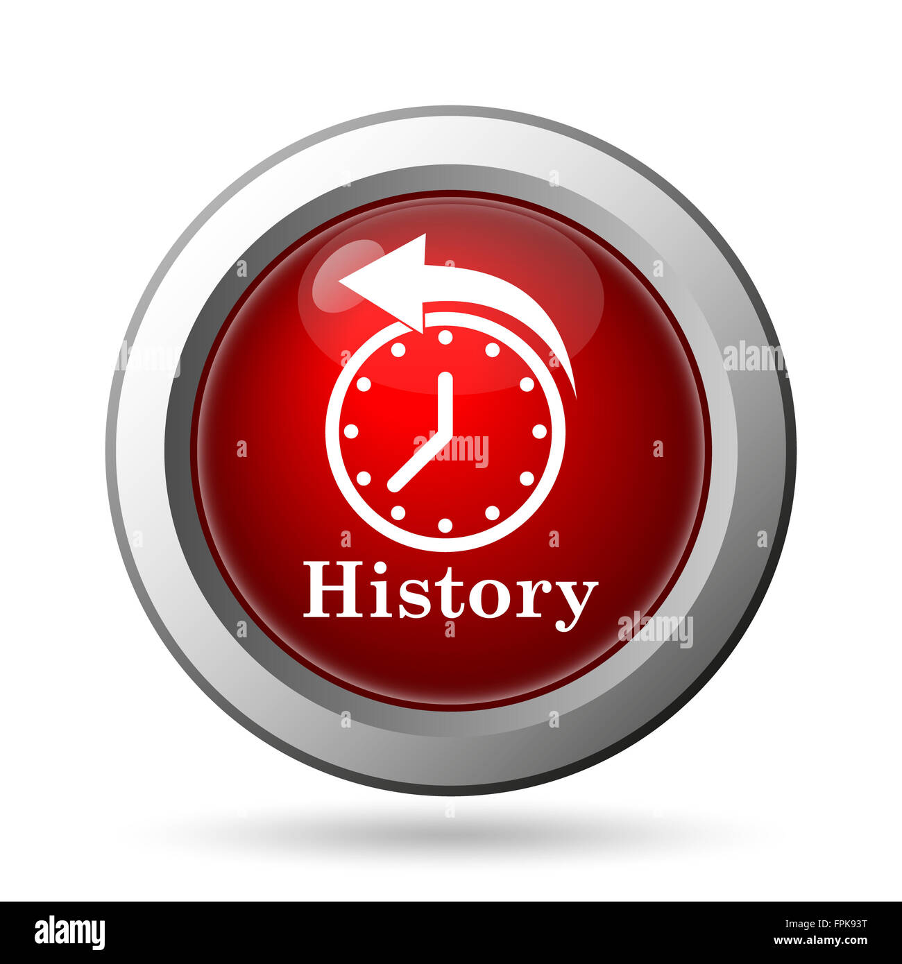History icon. Internet button on white background Stock Photo - Alamy