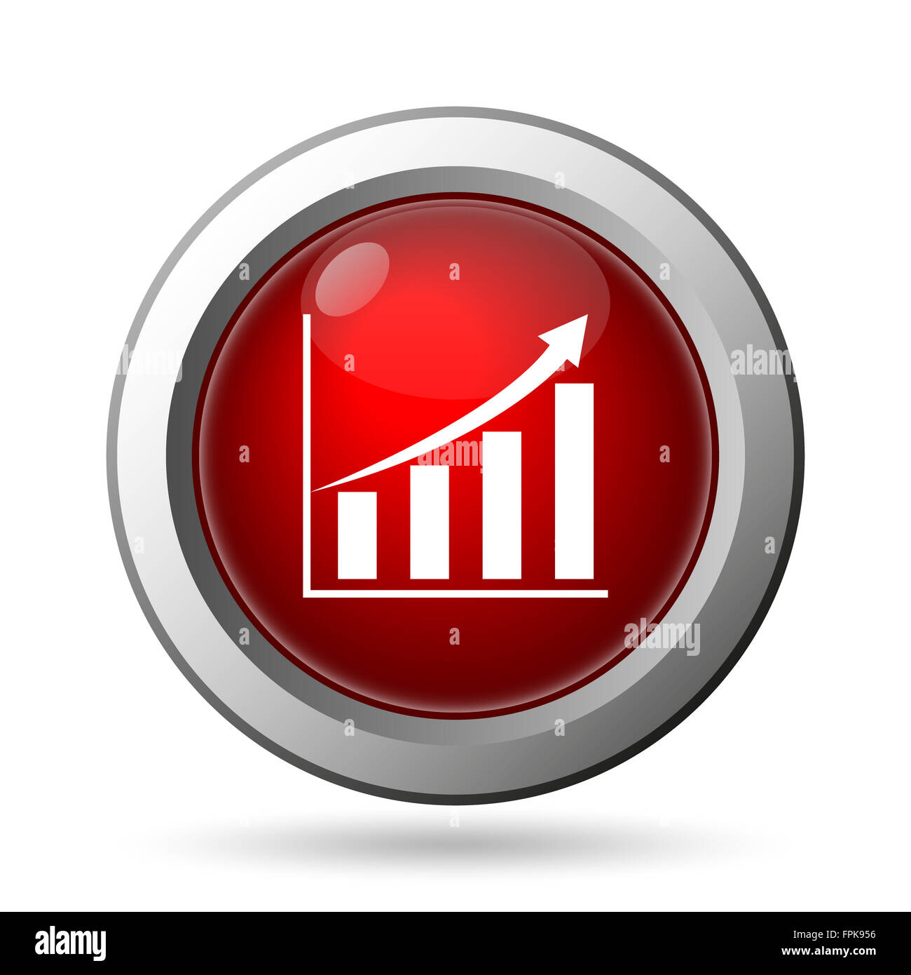 Chart icon. Internet button on white background Stock Photo - Alamy