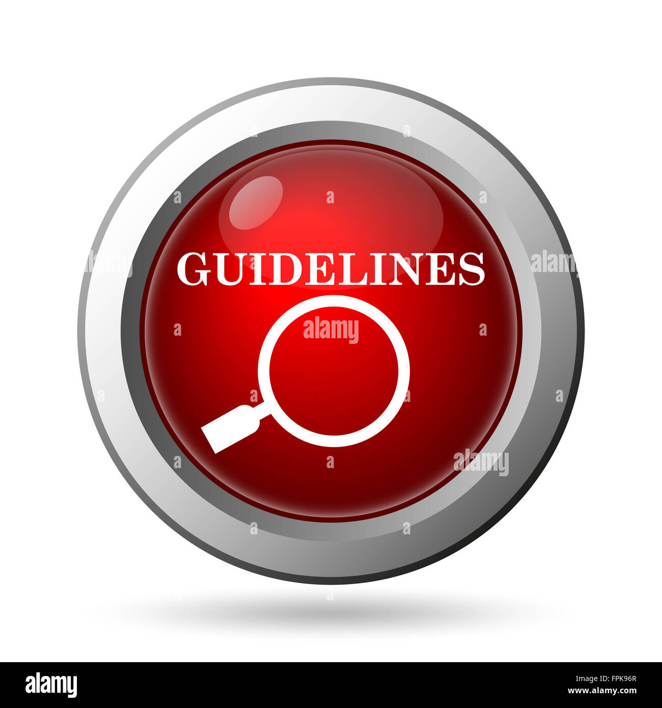 Guidelines icon. Internet button on white background Stock Photo - Alamy