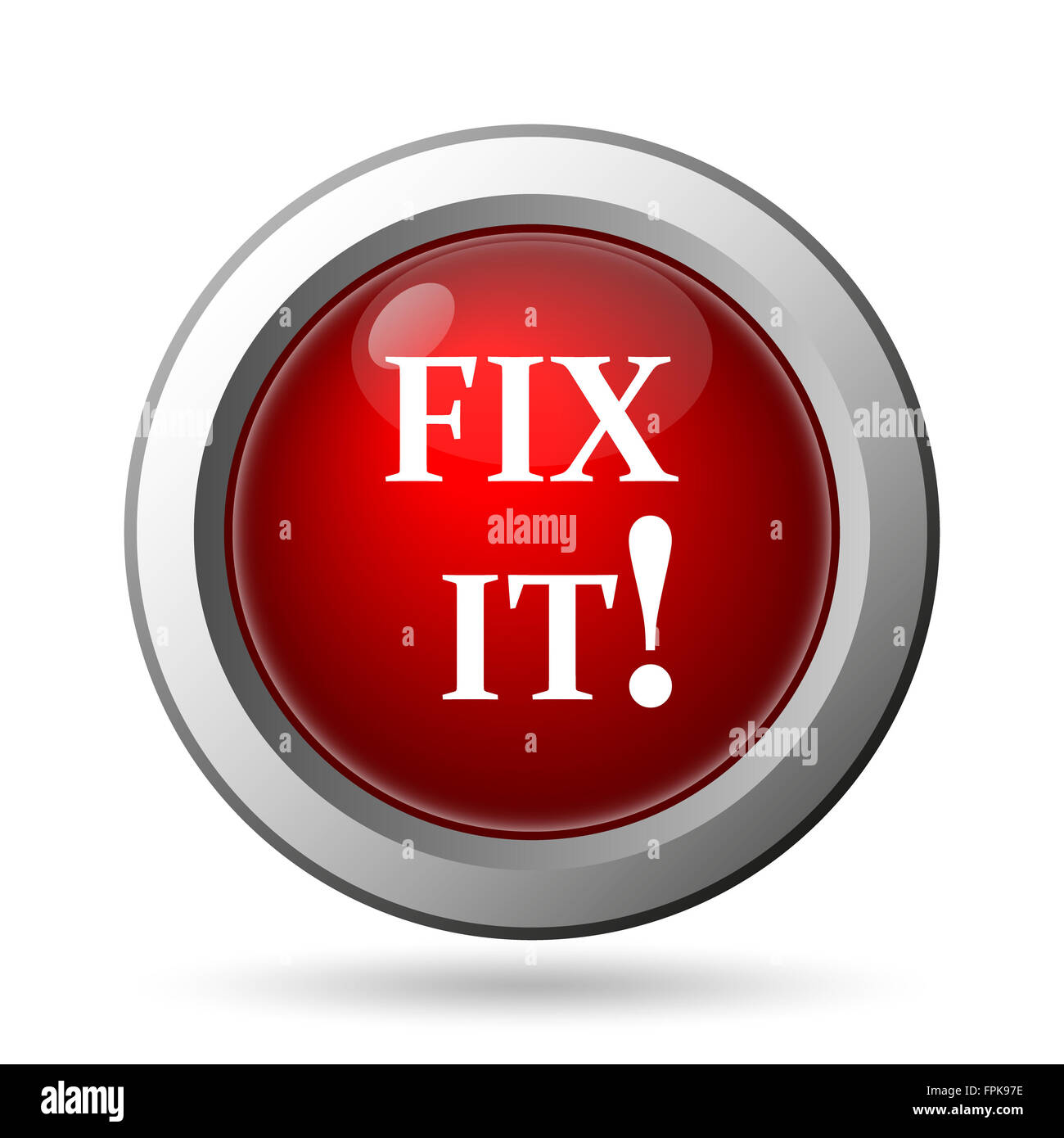 Fix it icon. Internet button on white background Stock Photo - Alamy