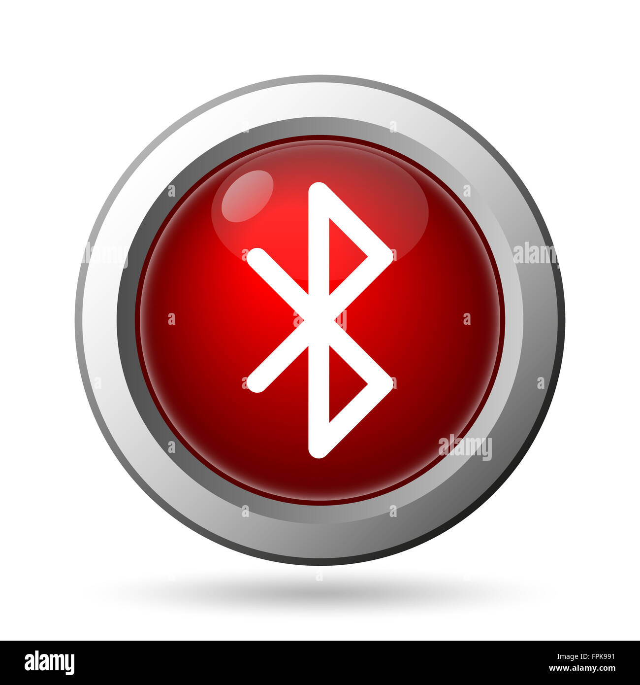 Bluetooth icon. Internet button on white background Stock Photo - Alamy