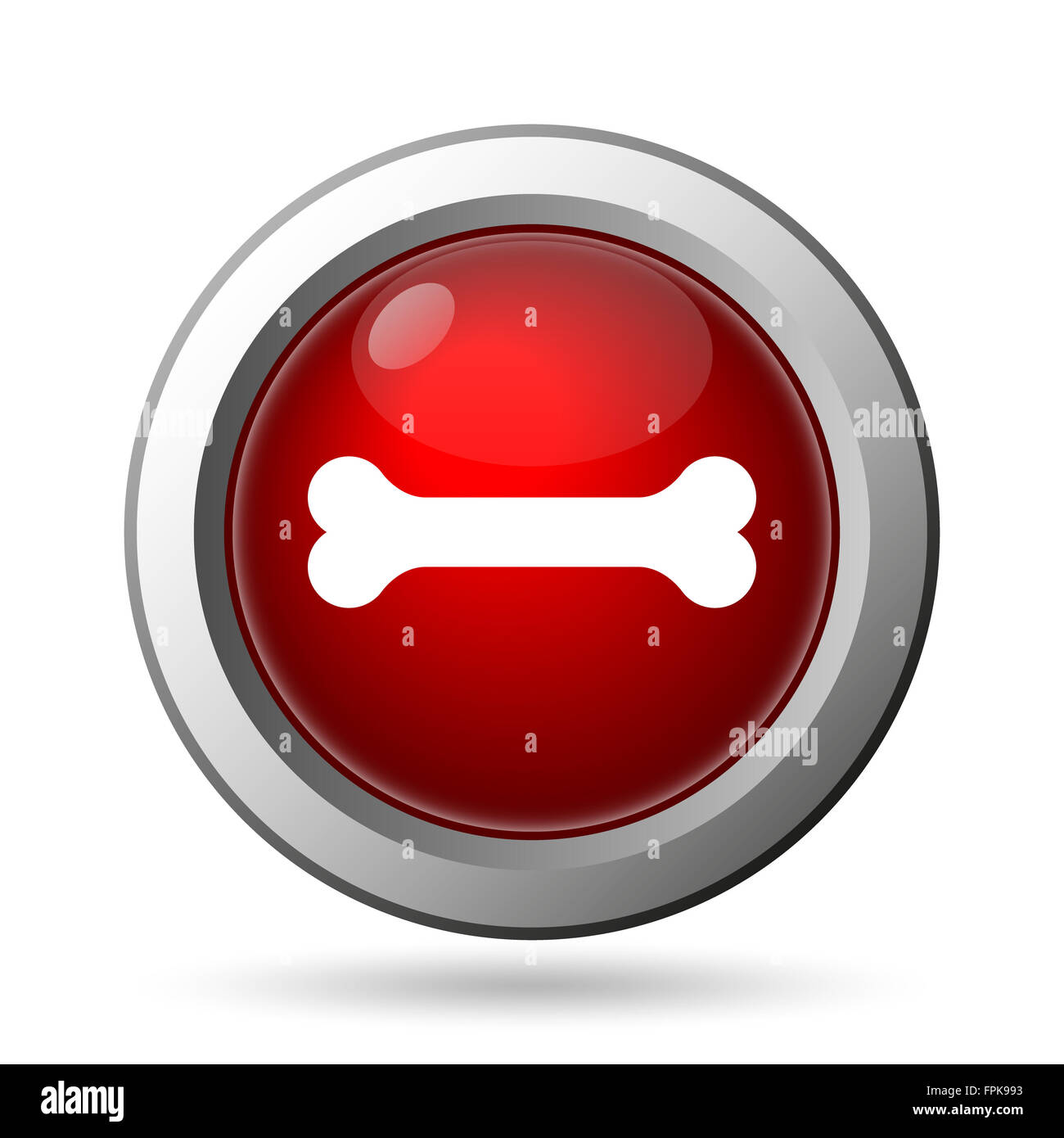 Bone icon. Internet button on white background Stock Photo - Alamy