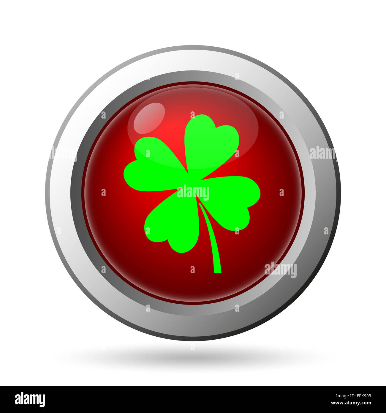 Clover icon. Internet button on white background Stock Photo - Alamy