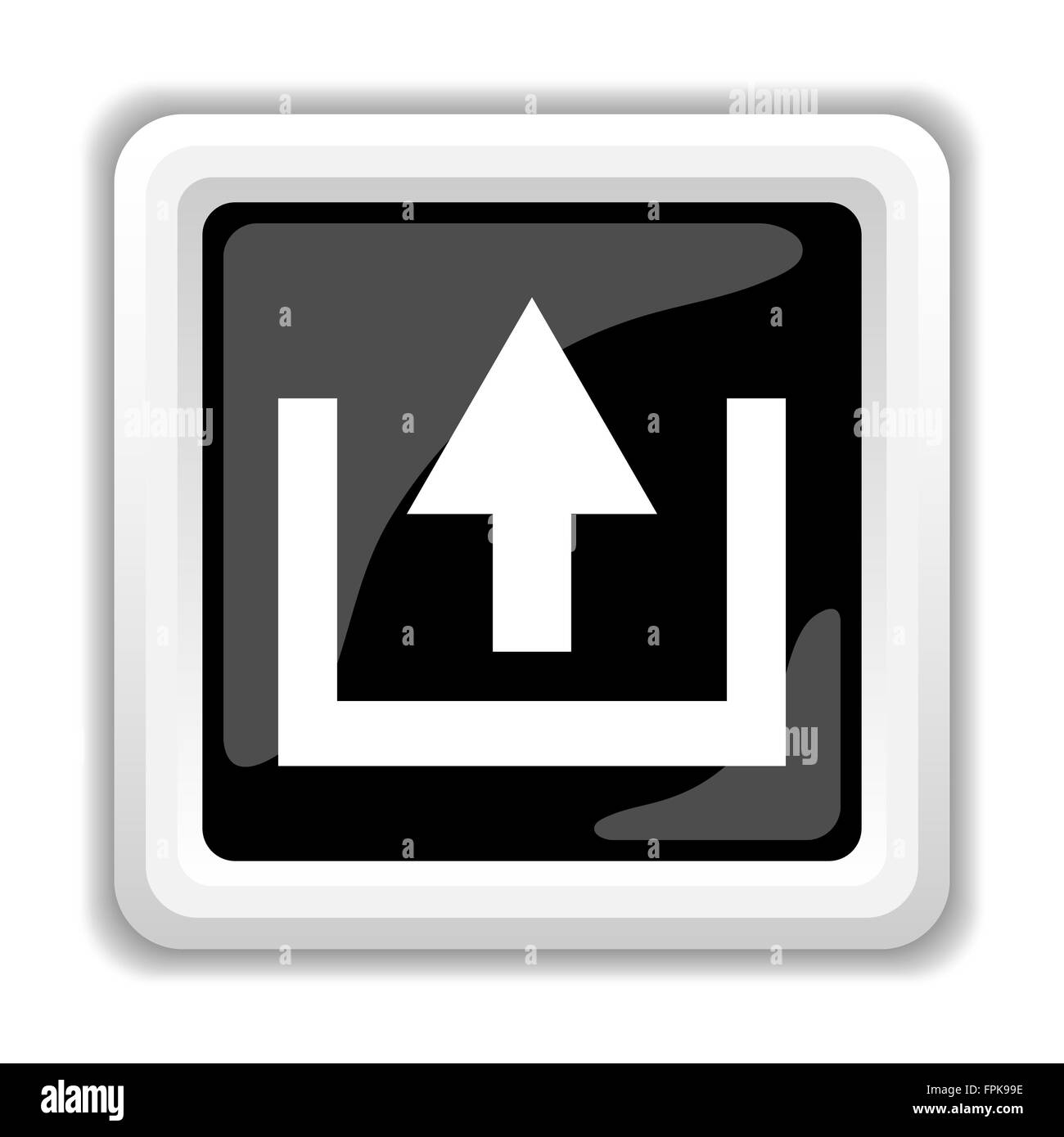 Upload folder icon 3d Black and White Stock Photos & Images - Alamy