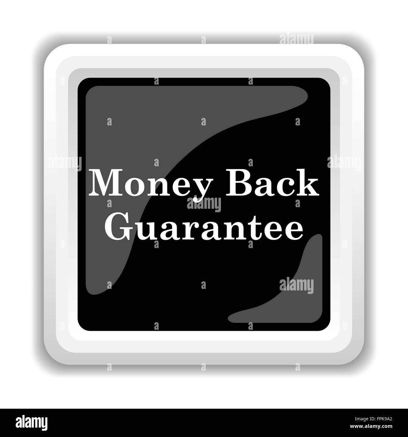 Money back guarantee icon. Internet button on white background Stock ...