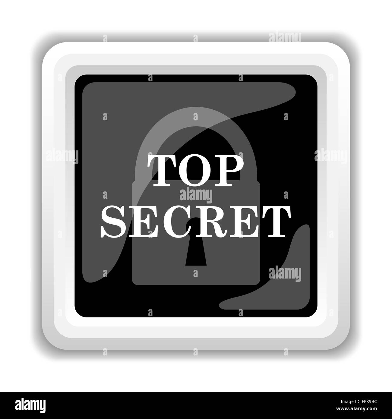 Top secret icon. Internet button on white background Stock Photo - Alamy