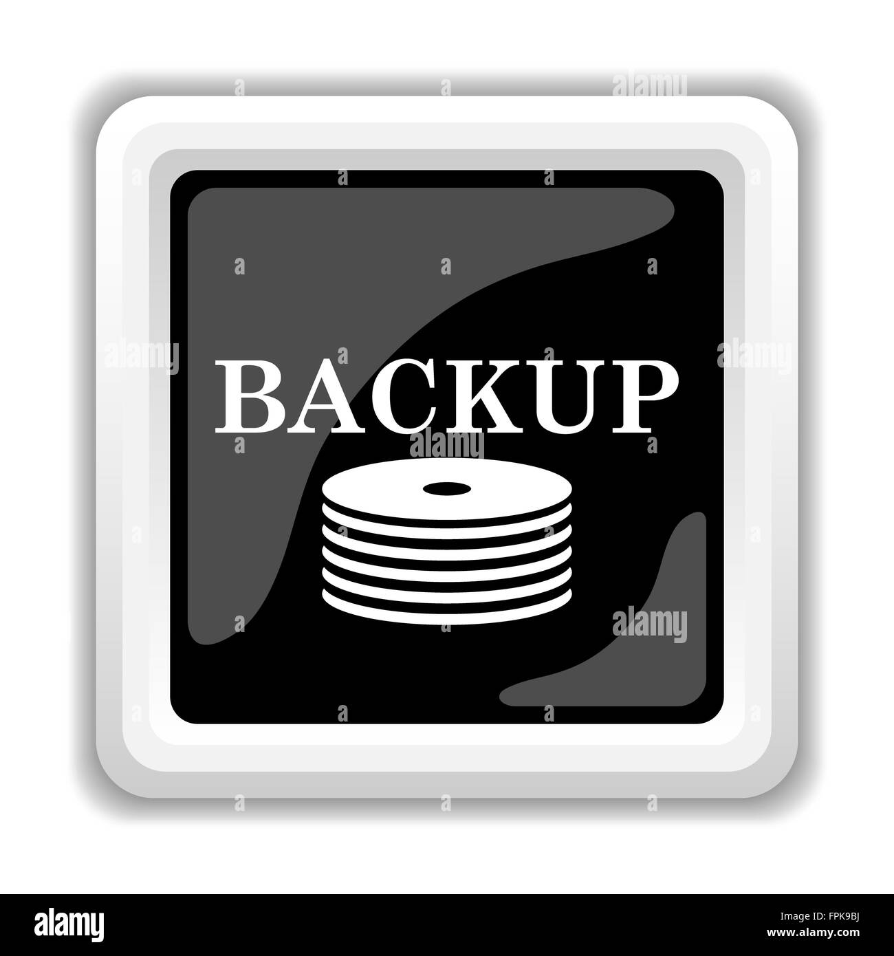 Back-up icon. Internet button on white background Stock Photo - Alamy