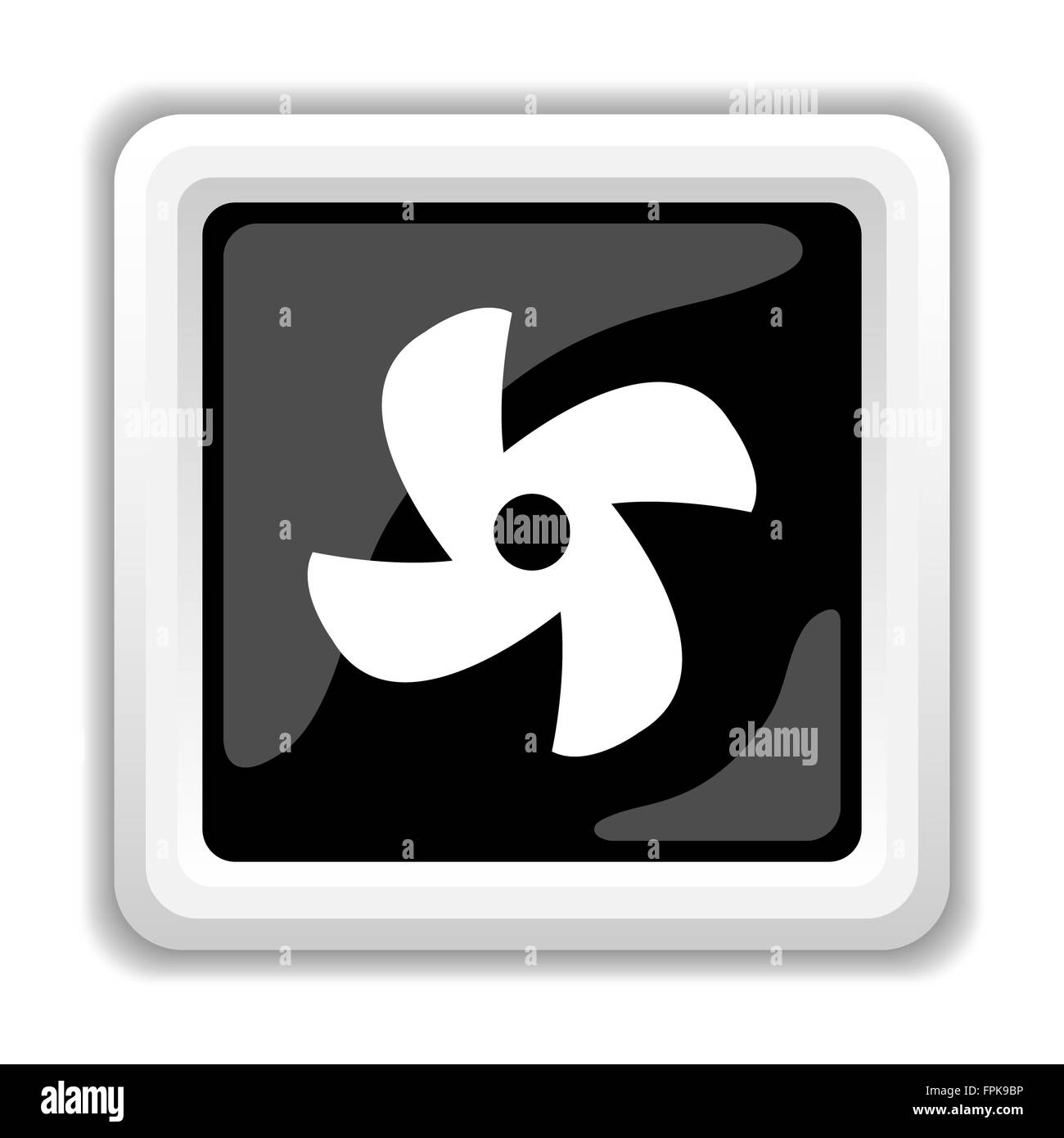 Fan icon. Internet button on white background Stock Photo - Alamy