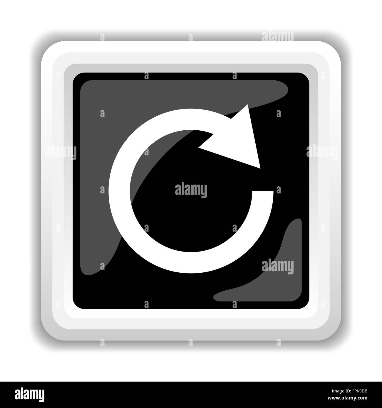 Reload one arrow icon. Internet button on white background Stock Photo ...