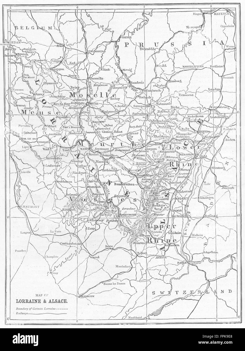 Map of alsace Black and White Stock Photos & Images - Alamy