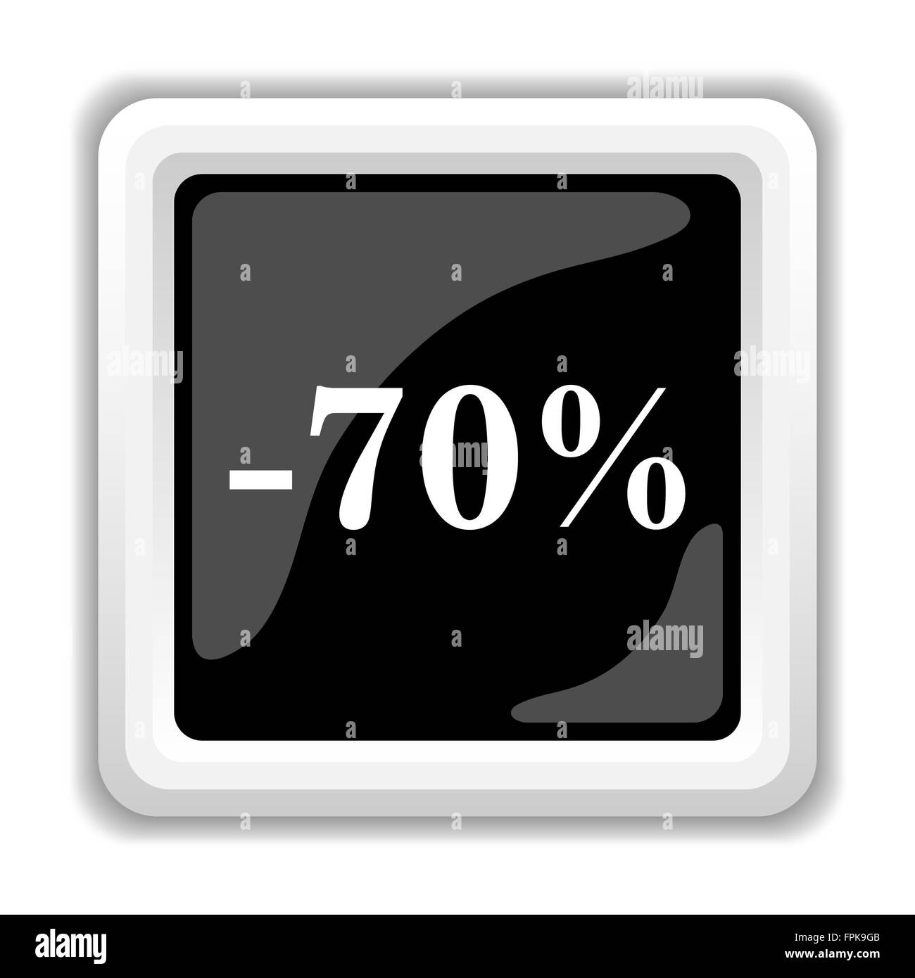 70 percent discount icon. Internet button on white background Stock ...