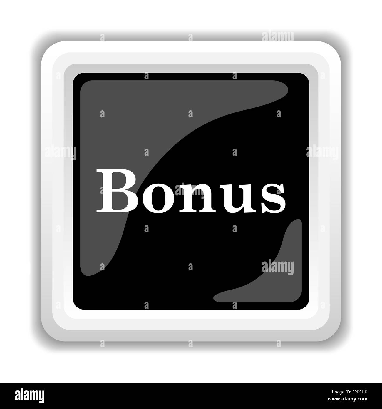 Bonus icon. Internet button on white background Stock Photo - Alamy