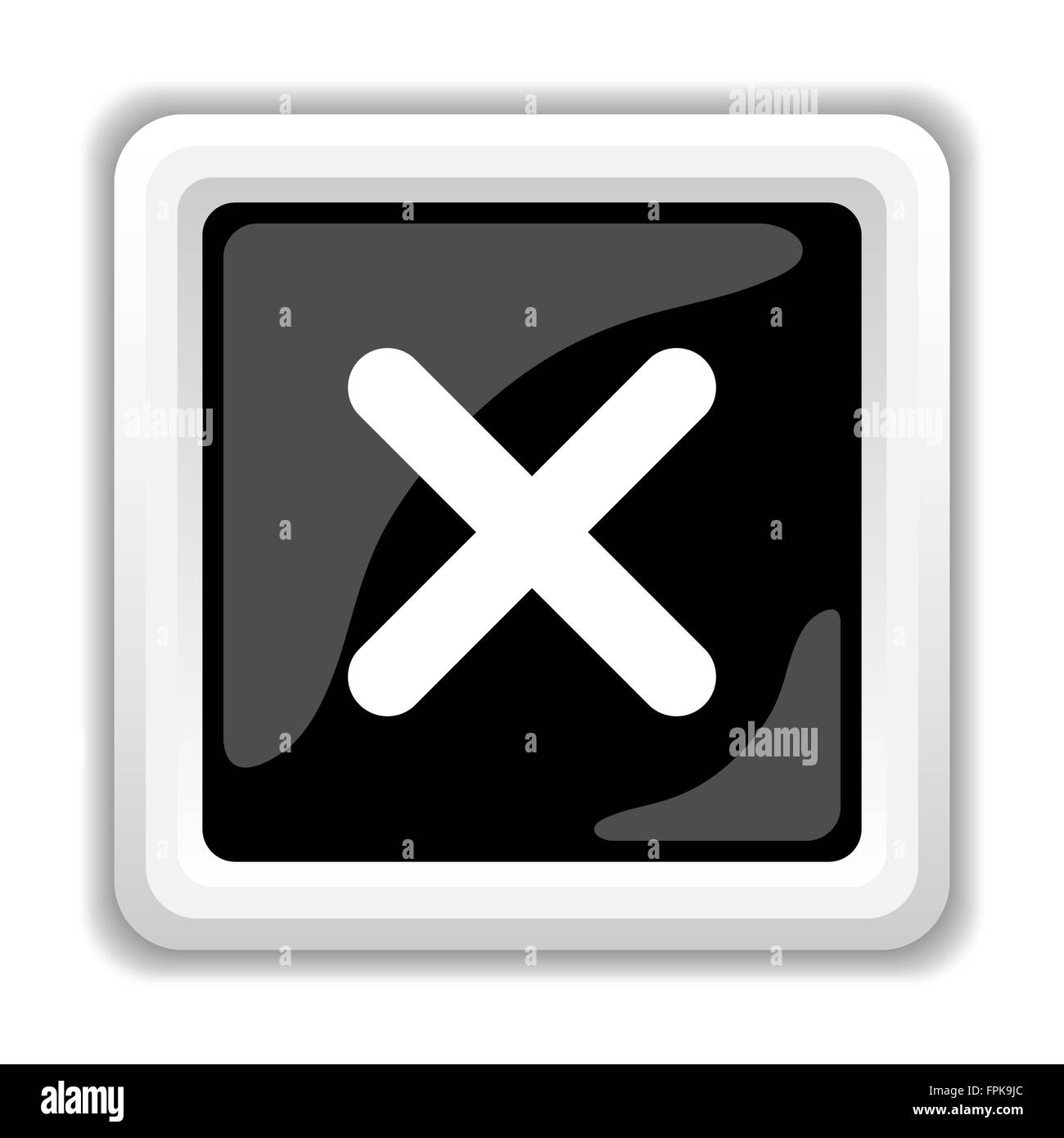X close icon. Internet button on white background Stock Photo - Alamy