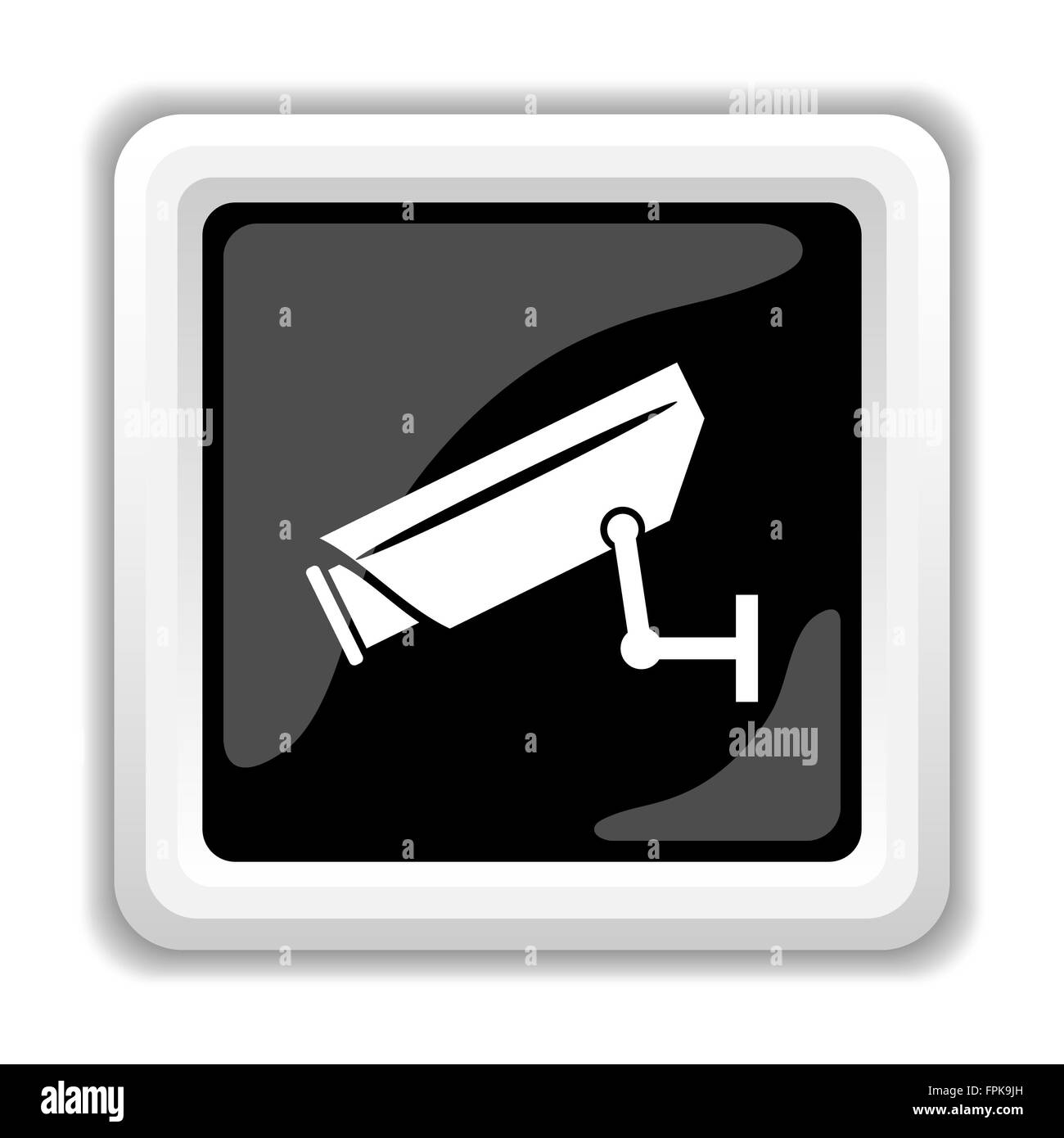 Surveillance camera icon. Internet button on white background Stock ...