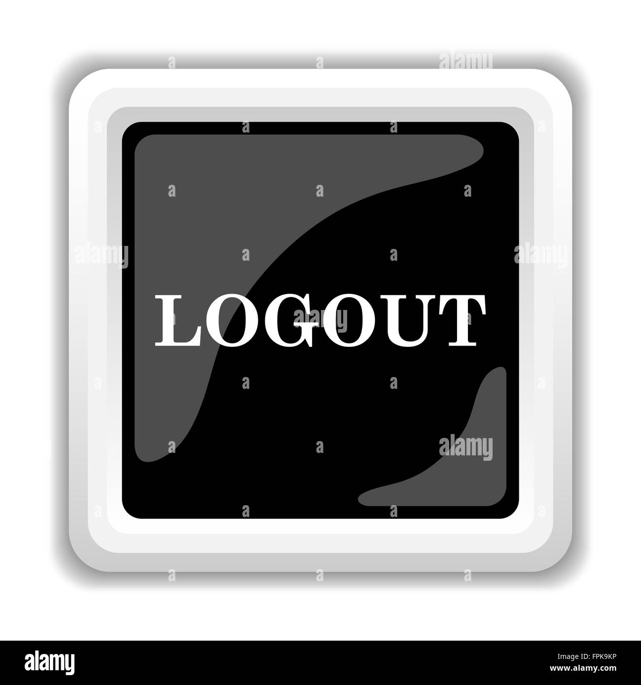 Logout icon. Internet button on white background Stock Photo - Alamy