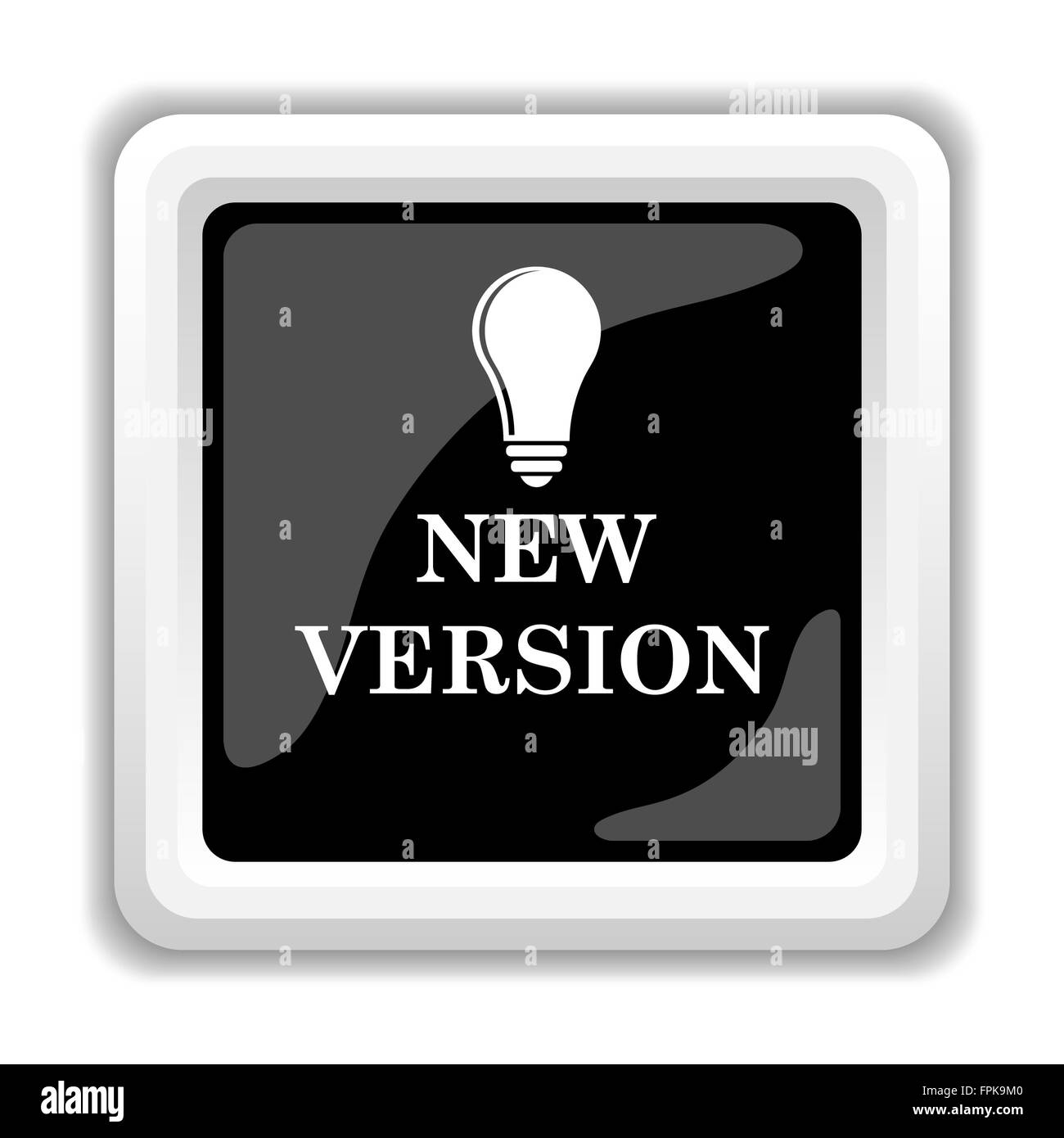 New version icon. Internet button on white background Stock Photo - Alamy