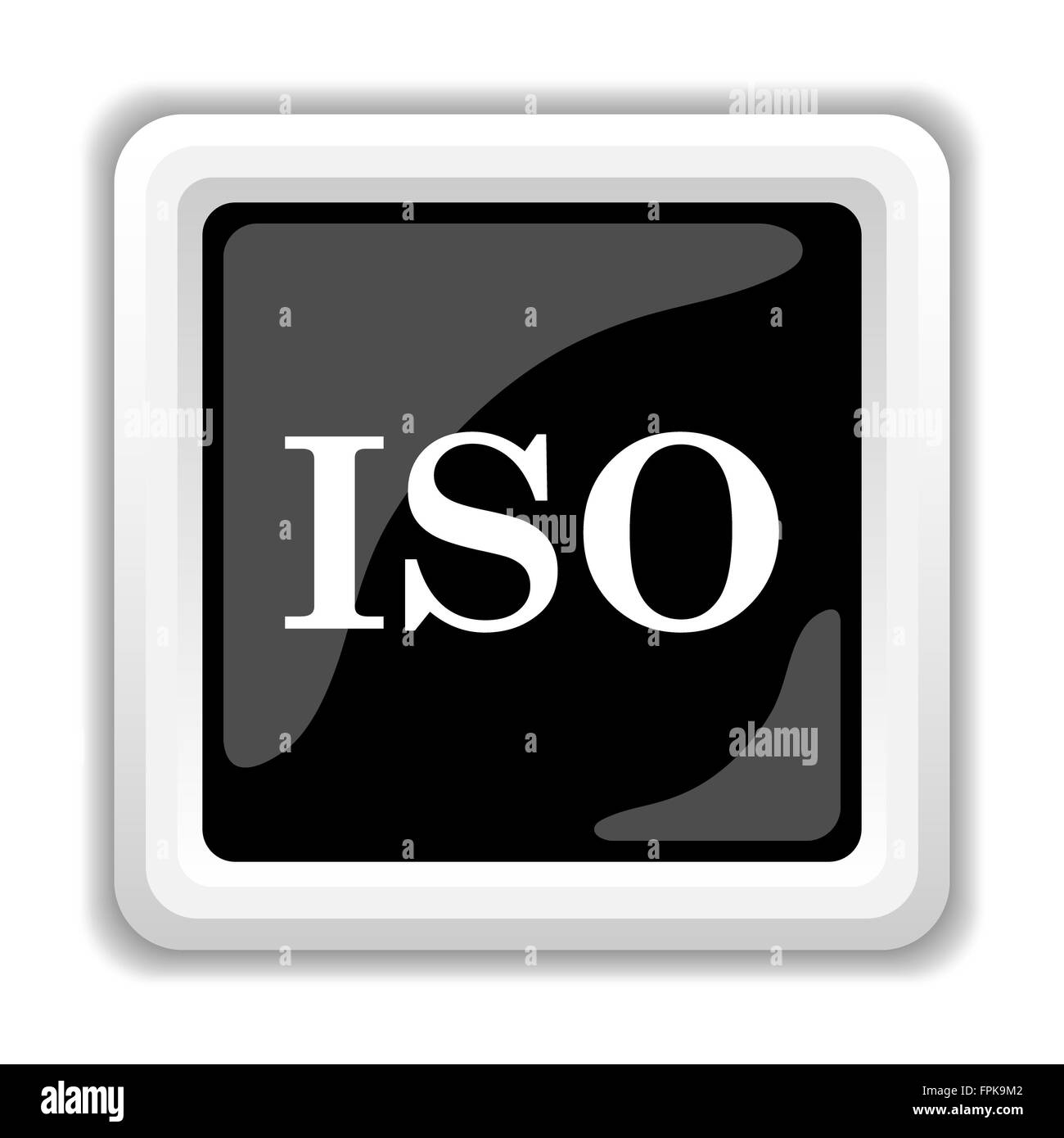 ISO icon. Internet button on white background Stock Photo - Alamy