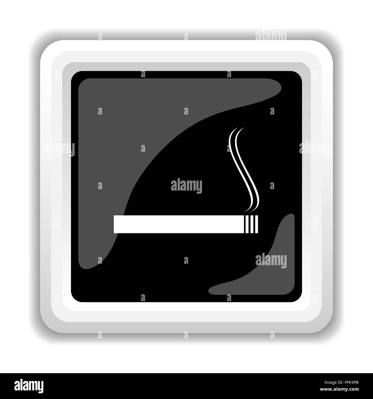 Cigarette icon. Internet button on white background Stock Photo - Alamy
