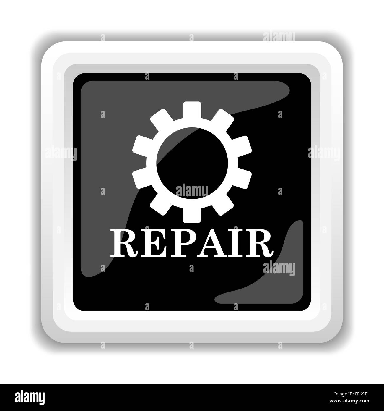 Repair icon. Internet button on white background Stock Photo - Alamy