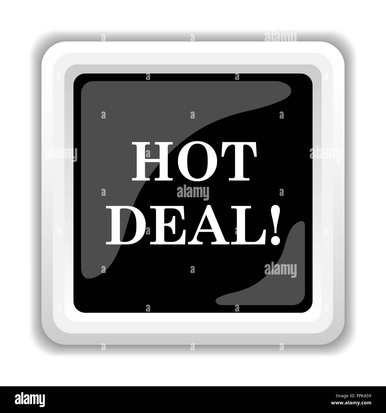 Hot deal icon. Internet button on white background Stock Photo - Alamy