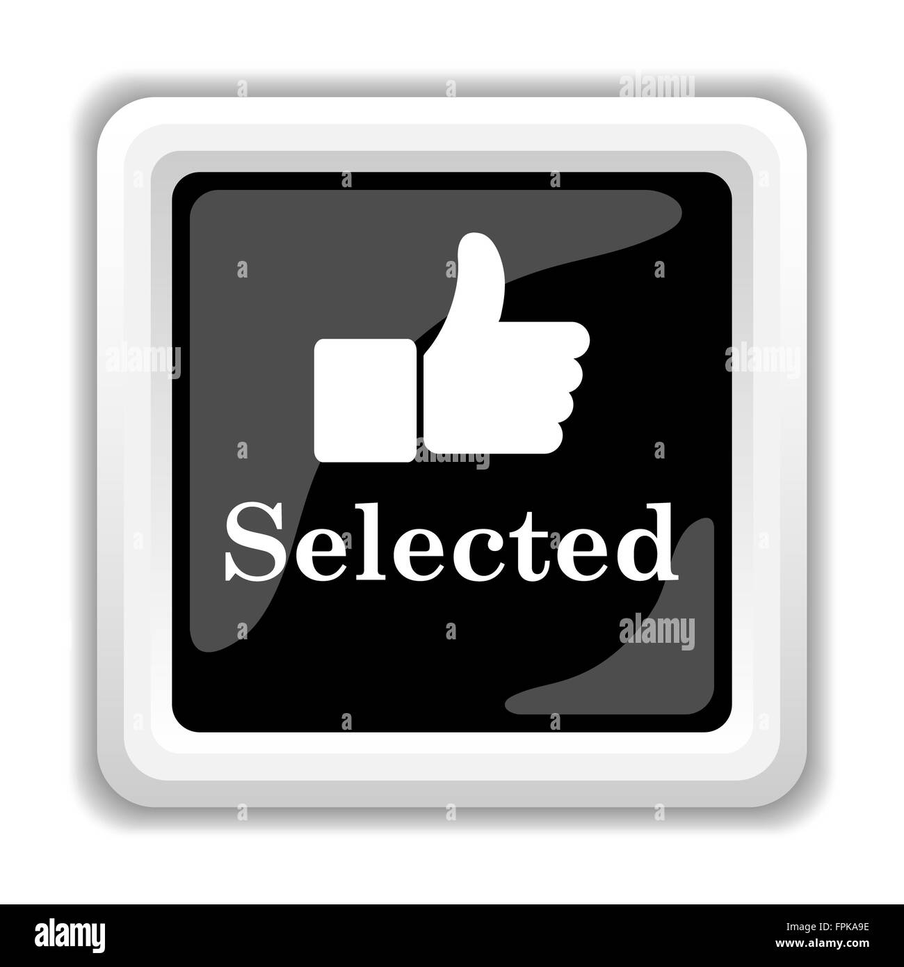 Selected icon. Internet button on white background Stock Photo - Alamy