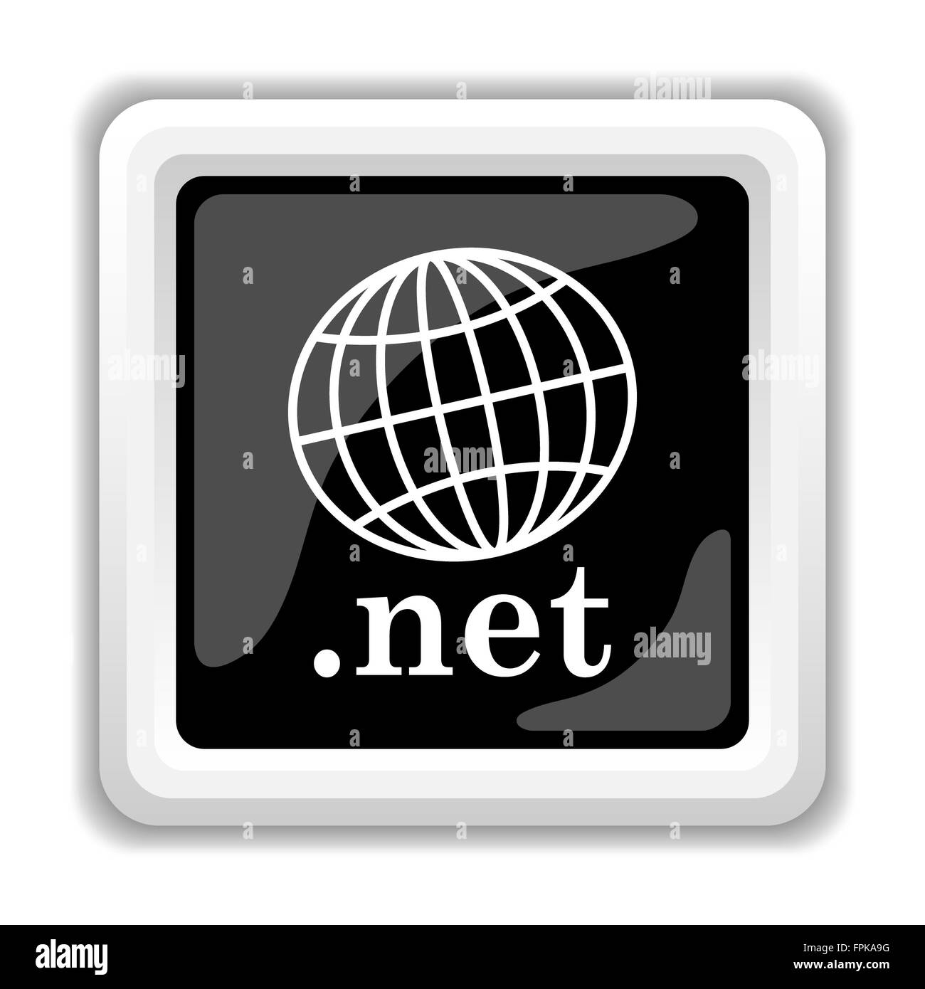 .net icon. Internet button on white background Stock Photo - Alamy