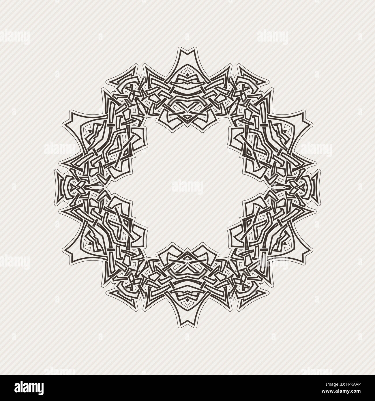 Ornate border. Gothic lace tattoo. Celtic weave with sharp corners ...
