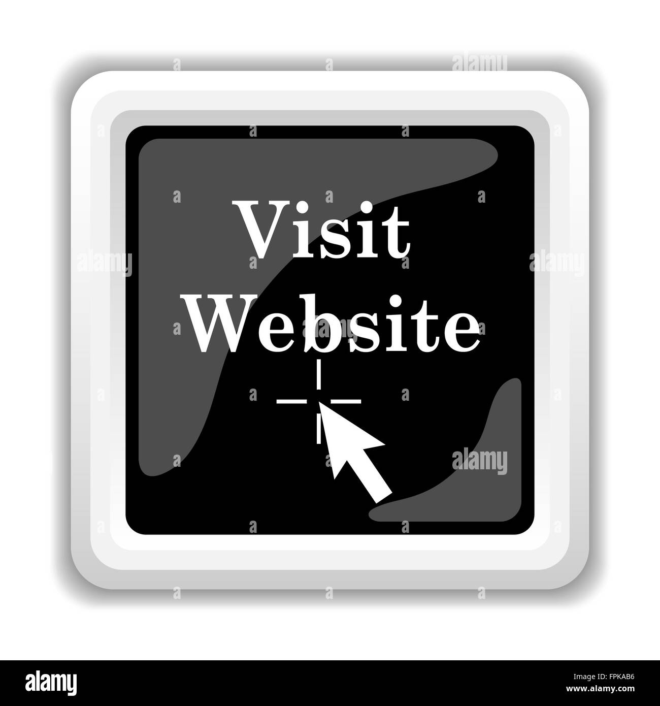 Visit website icon. Internet button on white background Stock Photo - Alamy