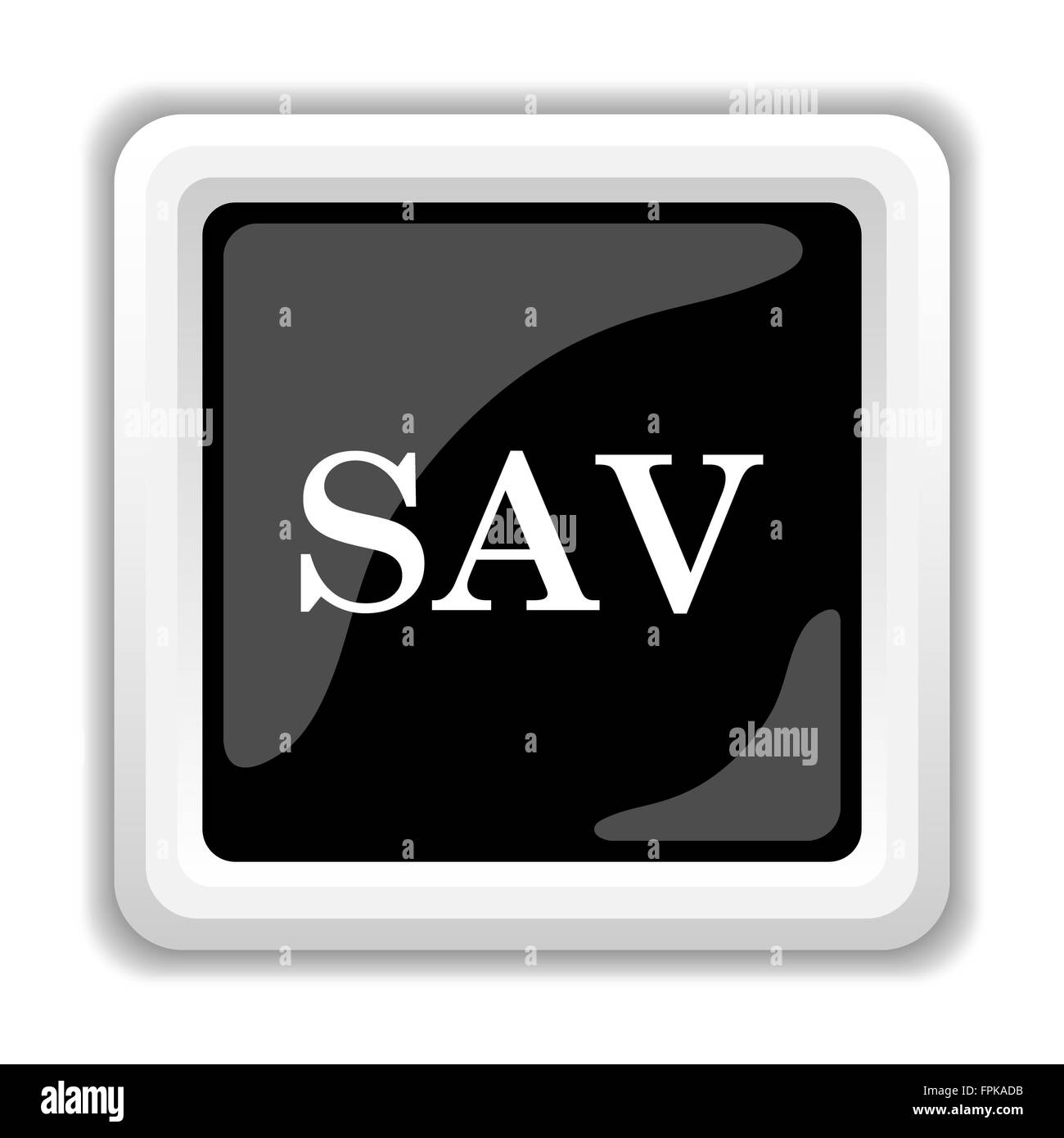 SAV icon. Internet button on white background Stock Photo - Alamy