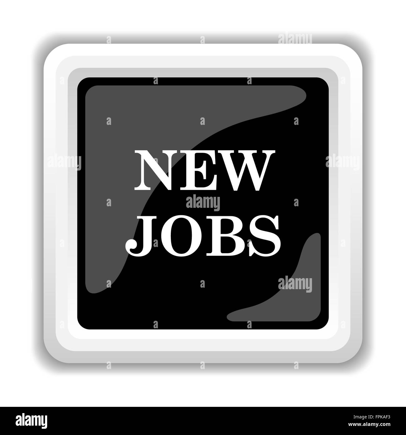 New jobs icon. Internet button on white background Stock Photo - Alamy