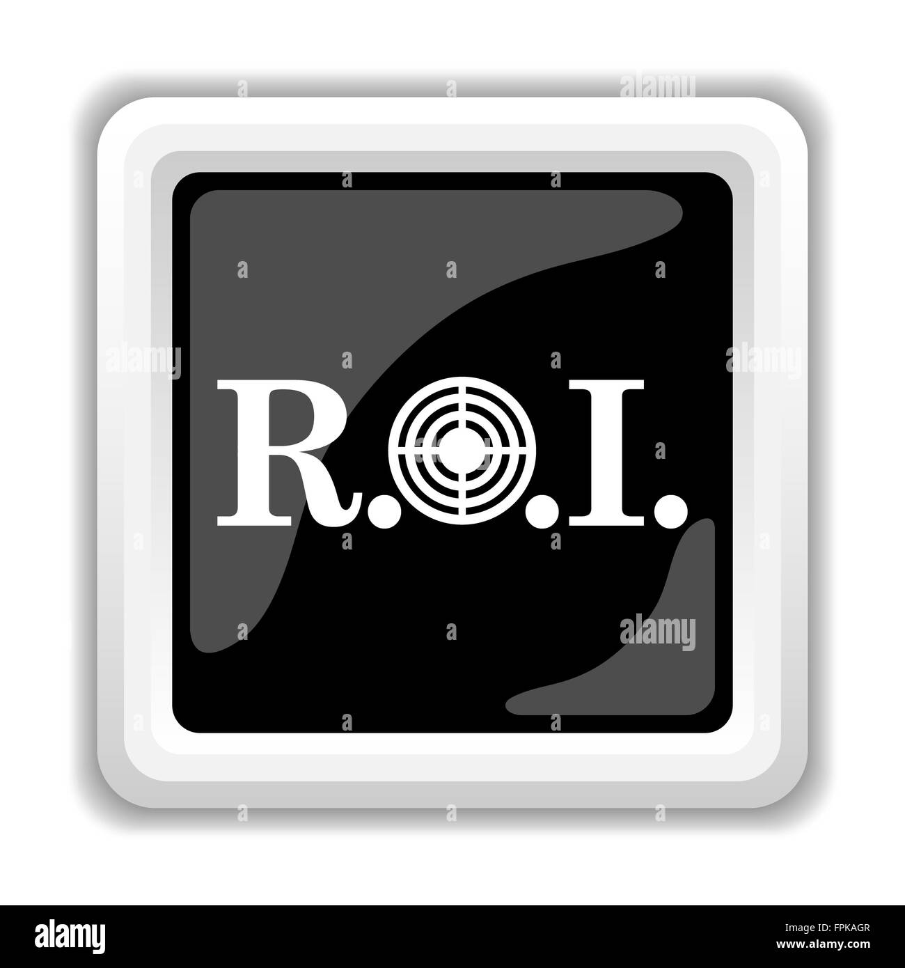 ROI icon. Internet button on white background Stock Photo - Alamy