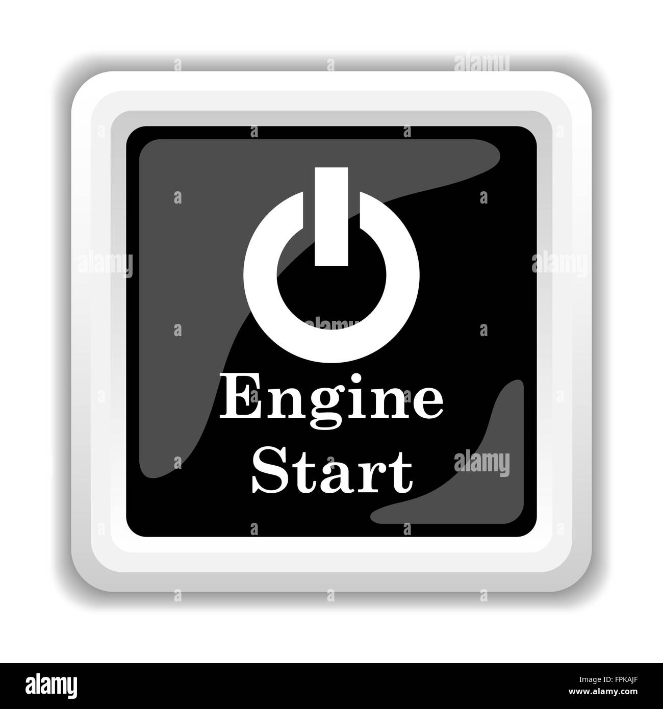 Engine start icon. Internet button on white background Stock Photo - Alamy