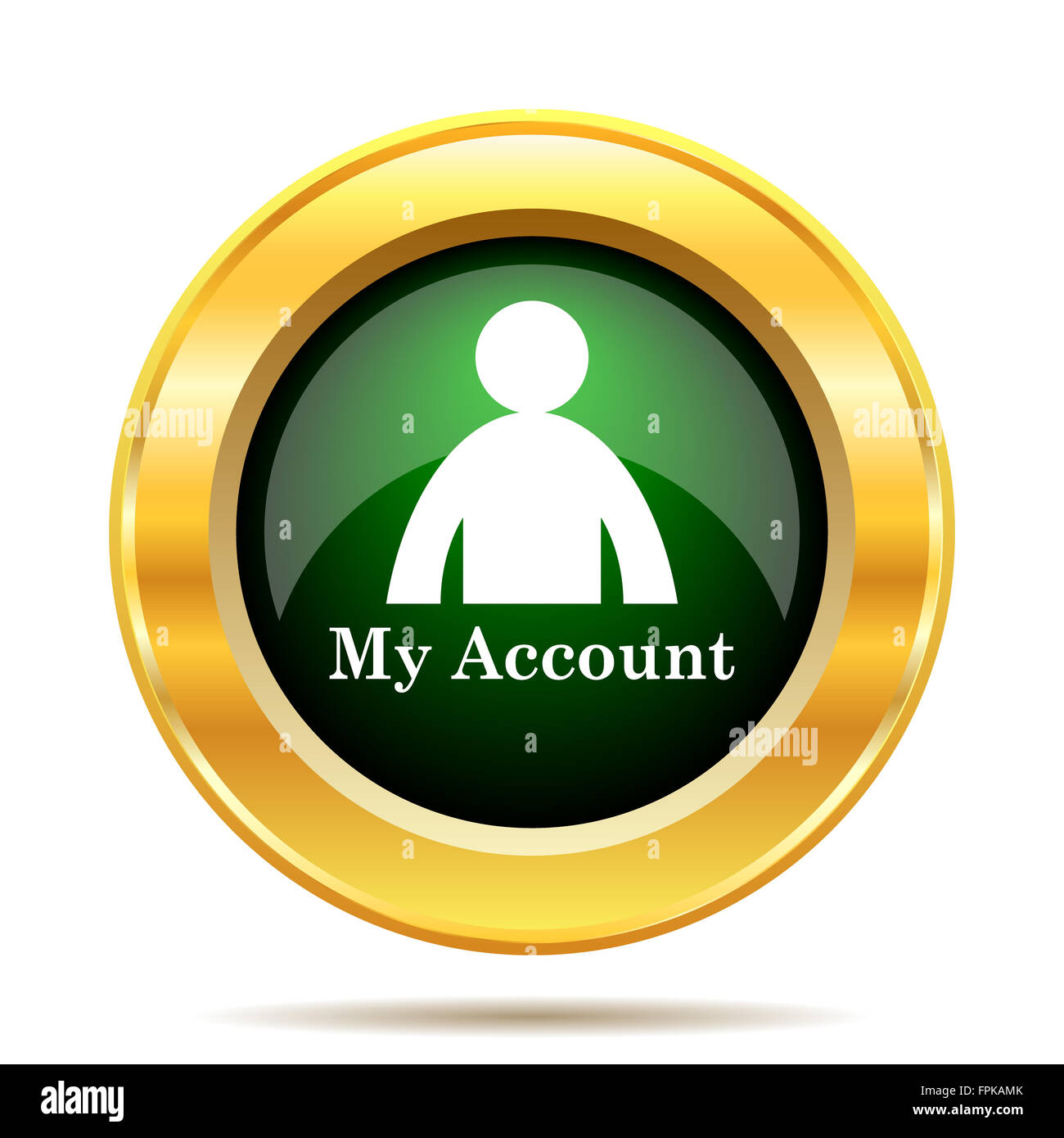 My account icon. Internet button on white background Stock Photo - Alamy