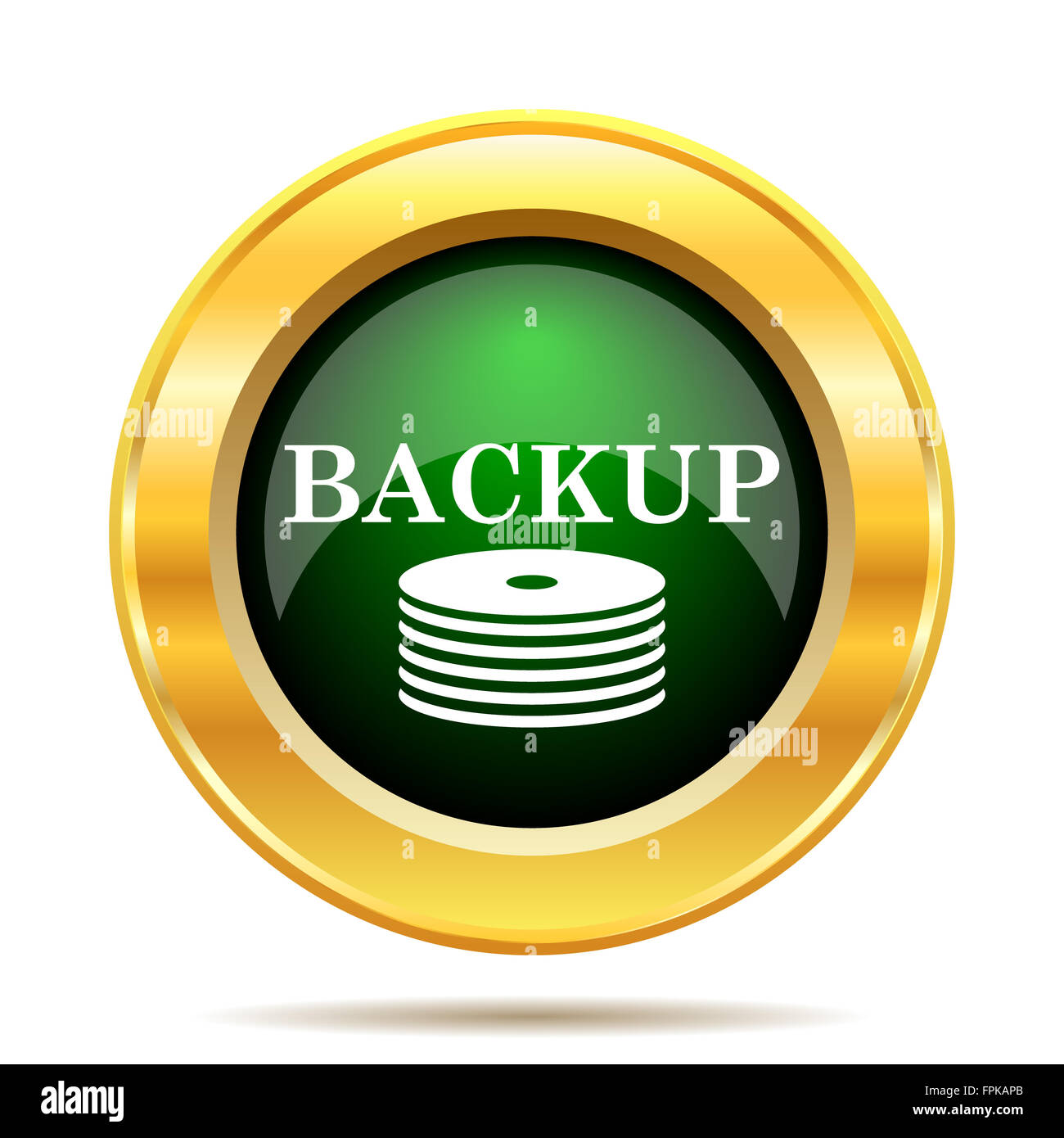 Back-up icon. Internet button on white background Stock Photo - Alamy