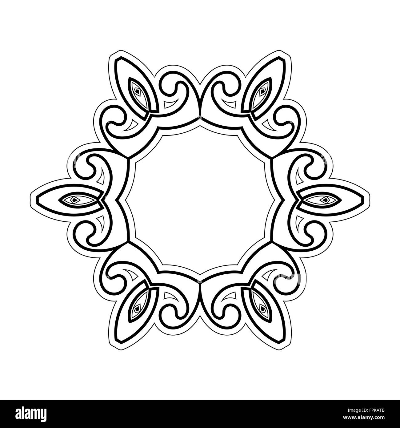 Ornate border. Gothic lace tattoo. Celtic weave with sharp corners ...