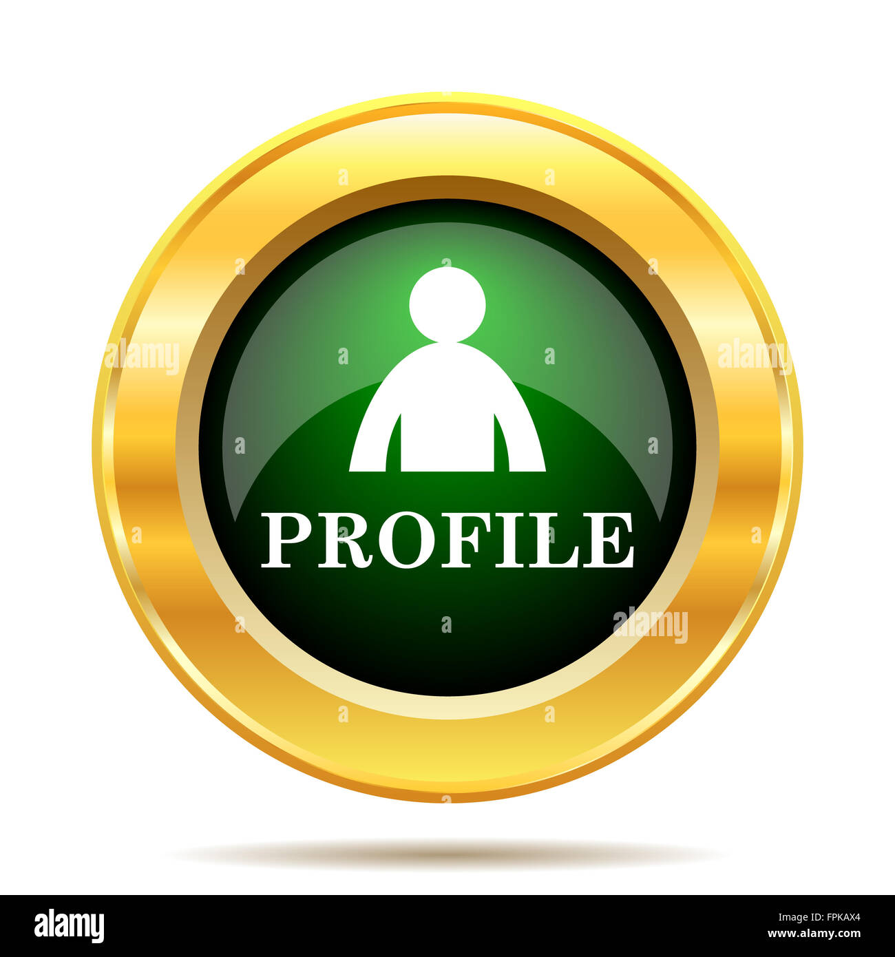 Profile icon. Internet button on white background Stock Photo - Alamy