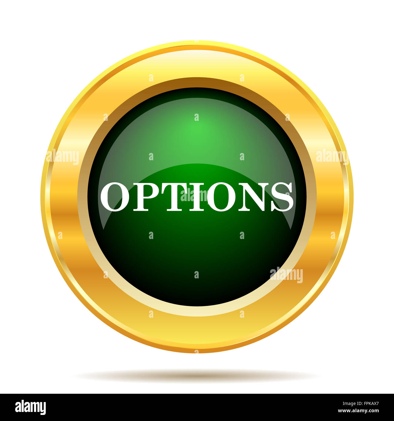 Options icon. Internet button on white background Stock Photo - Alamy