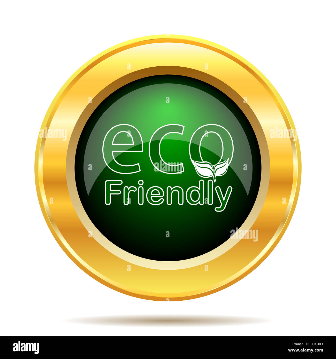 Eco Friendly icon. Internet button on white background Stock Photo - Alamy