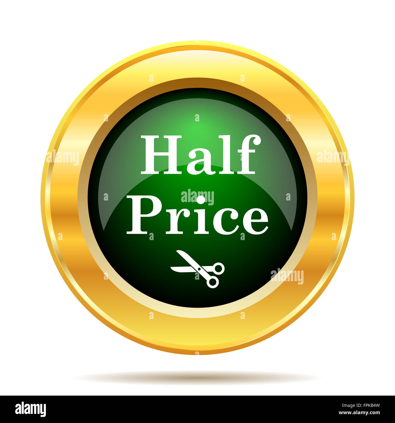 3d half price button hi-res stock photography and images - Alamy