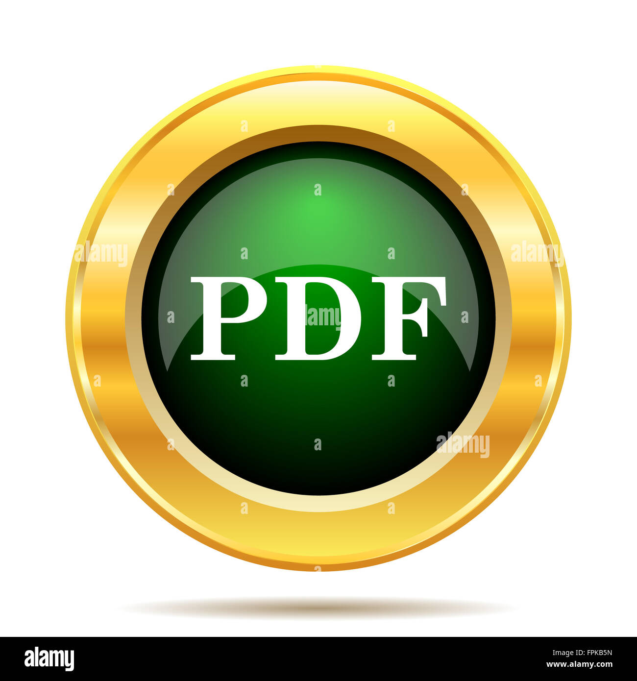 PDF icon. Internet button on white background Stock Photo - Alamy
