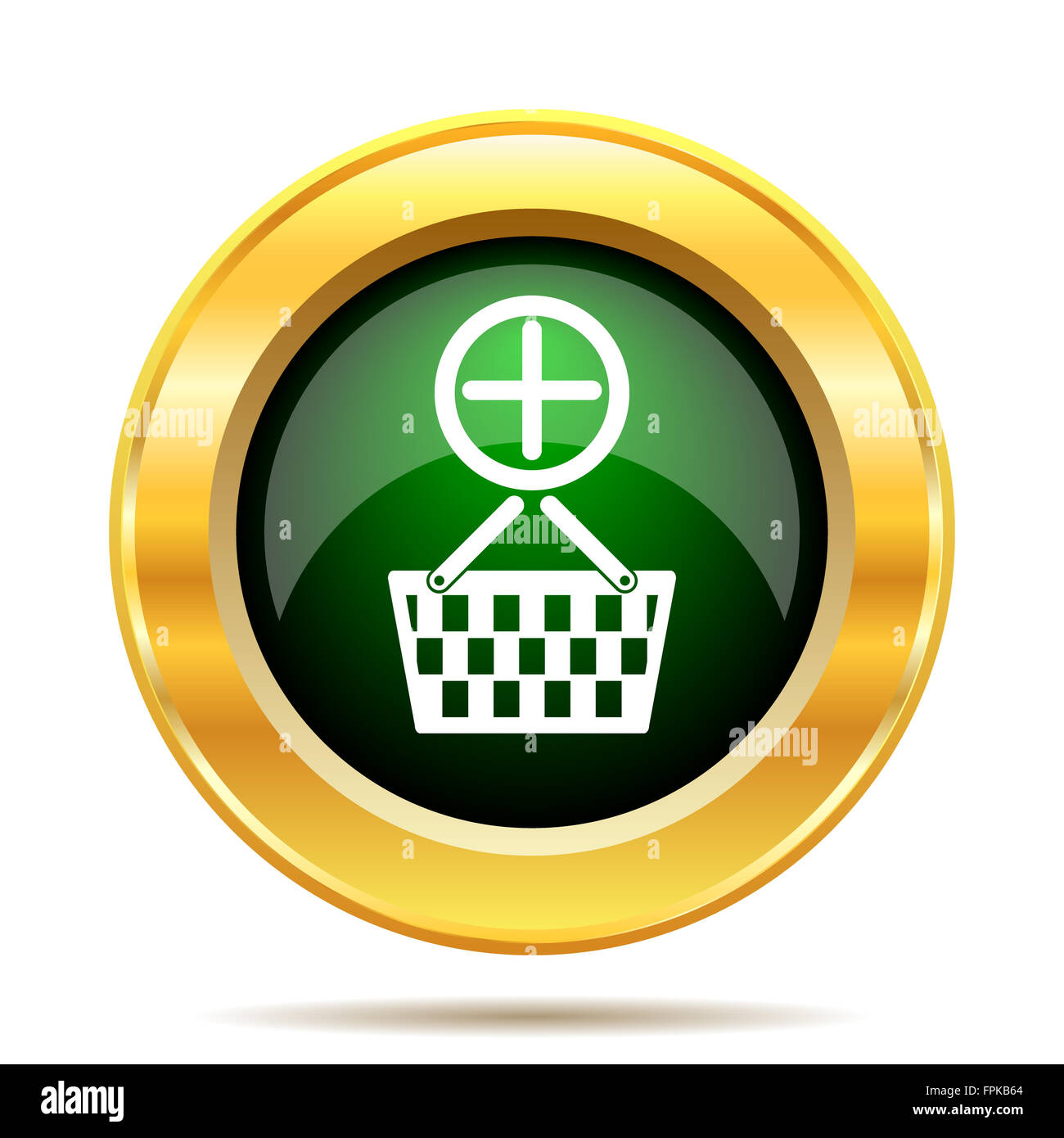 Add to basket icon. Internet button on white background Stock Photo - Alamy