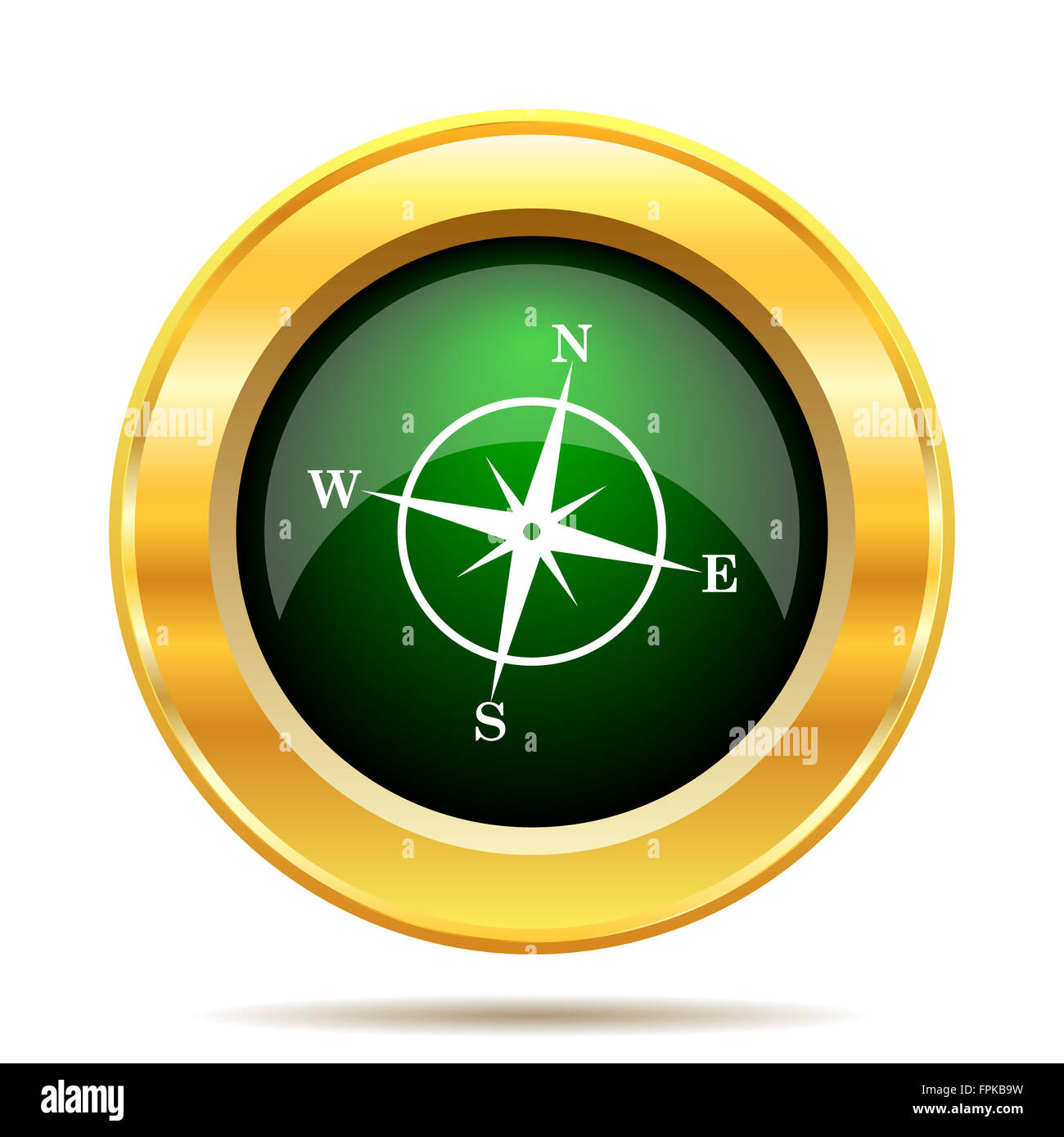 Compass icon. Internet button on white background Stock Photo - Alamy