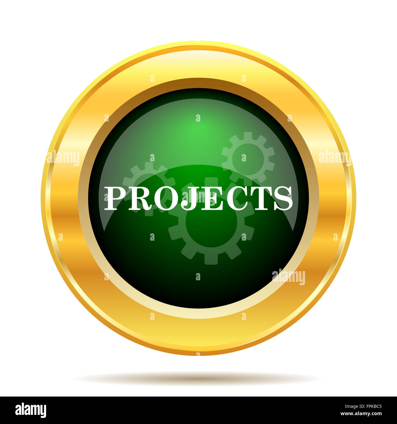 Projects icon. Internet button on white background Stock Photo - Alamy