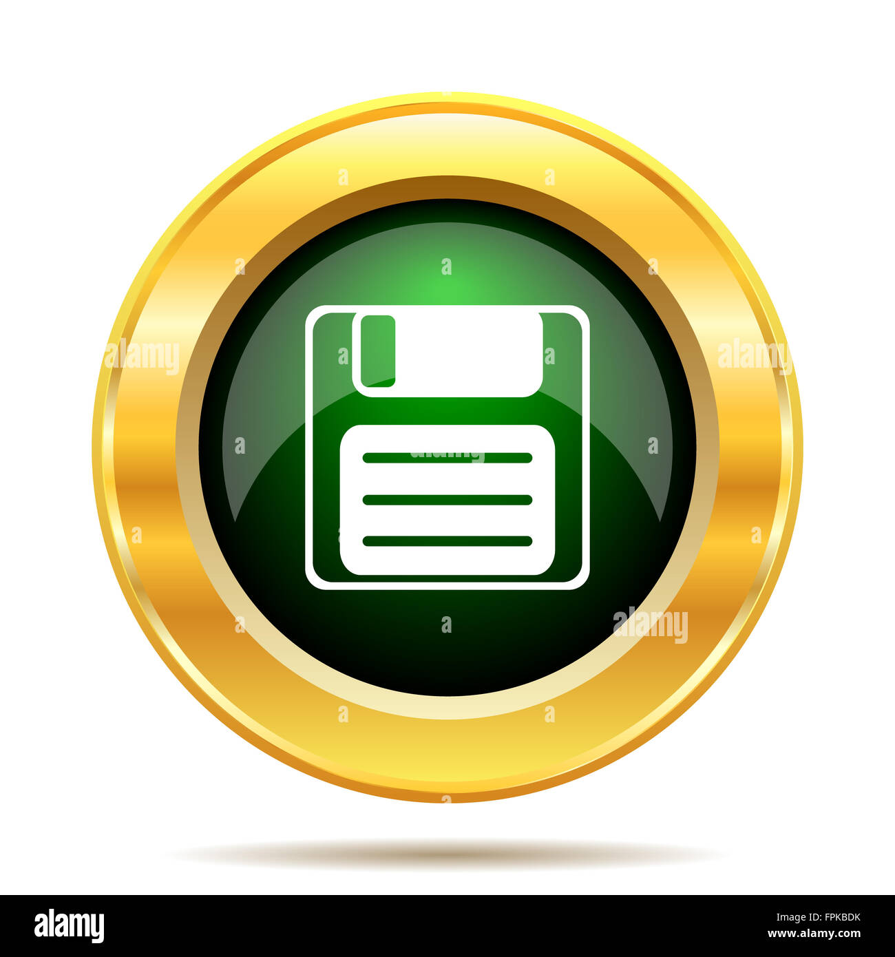 Save icon. Internet button on white background Stock Photo - Alamy