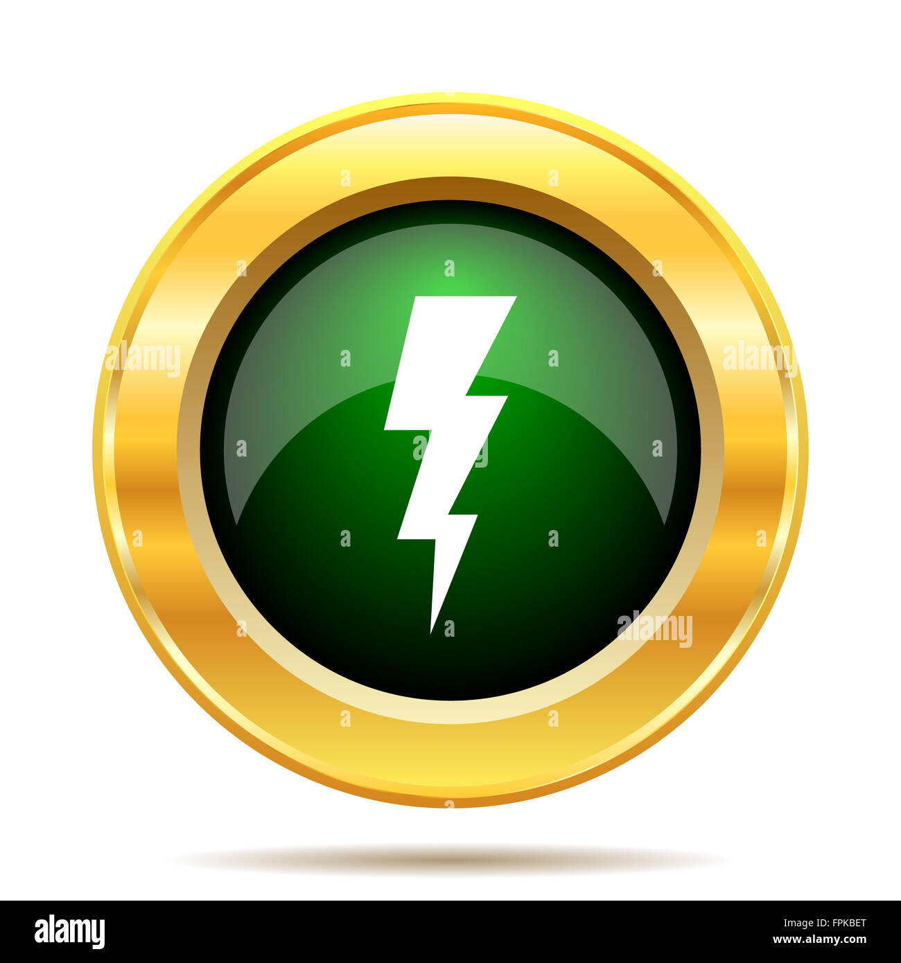 Lightning symbol 3d golden sign hi-res stock photography and images - Alamy