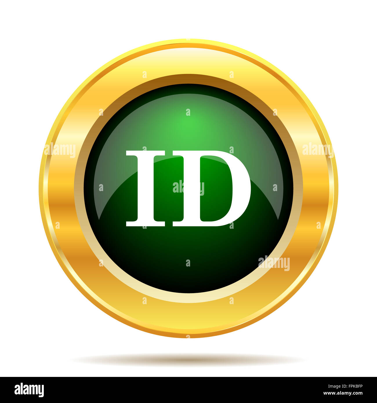 ID icon. Internet button on white background Stock Photo - Alamy