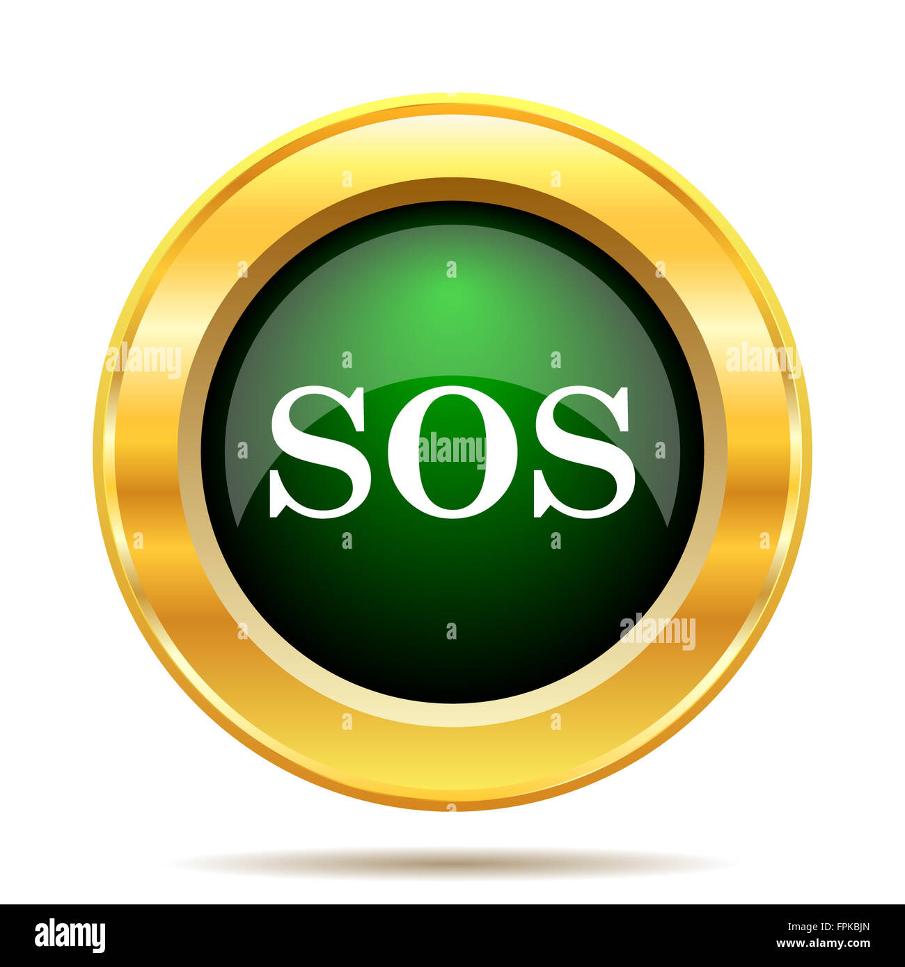 SOS icon. Internet button on white background Stock Photo - Alamy