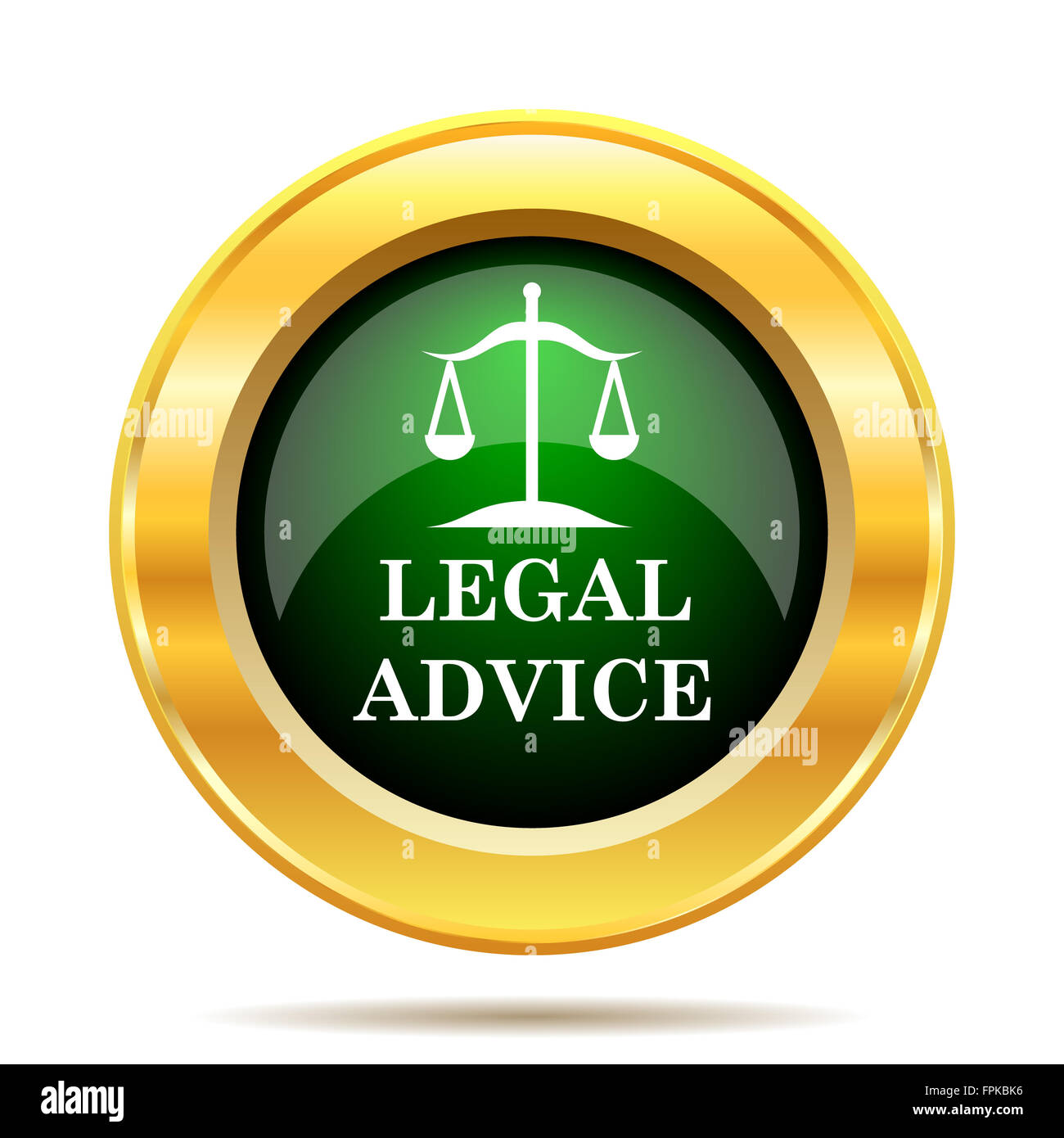 Legal advice icon. Internet button on white background Stock Photo - Alamy