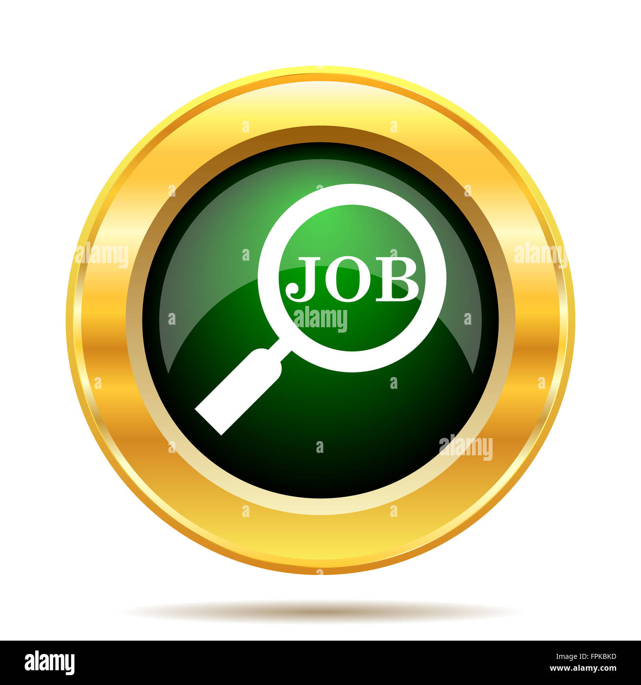 Search for job icon. Internet button on white background Stock Photo ...